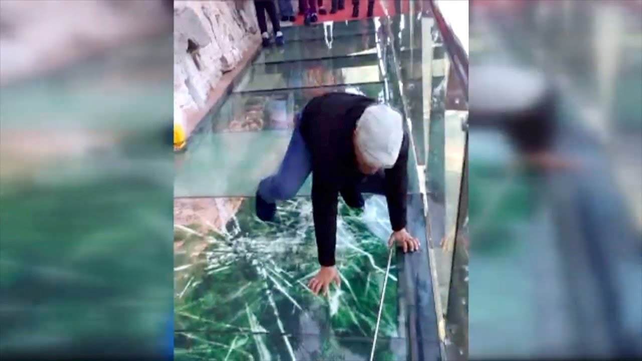 Chinas Glass Cracking Bridge True Blue Glass
